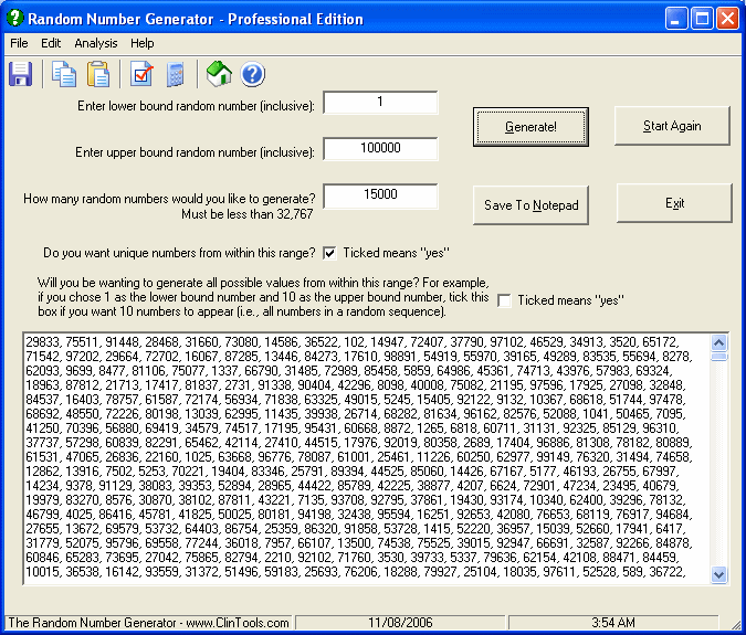 Random Number Generator